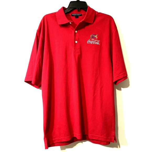 Port Authority | Shirts | Coke Polo Shirt Mens Red Large Golf ...